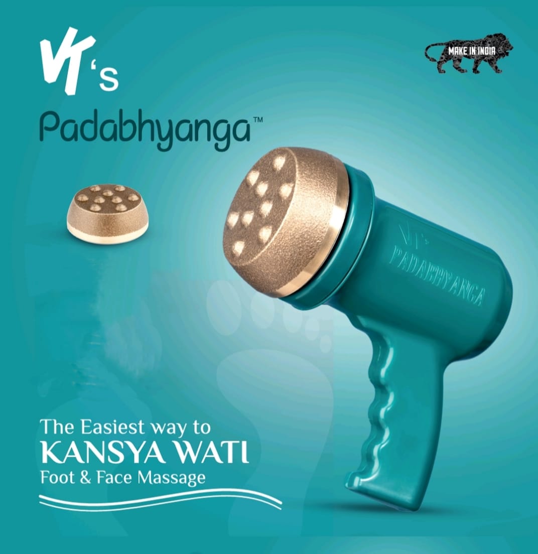 Padabhyanga Kt06b Electric Kansa Vatki Massager For Face And Foot Massage